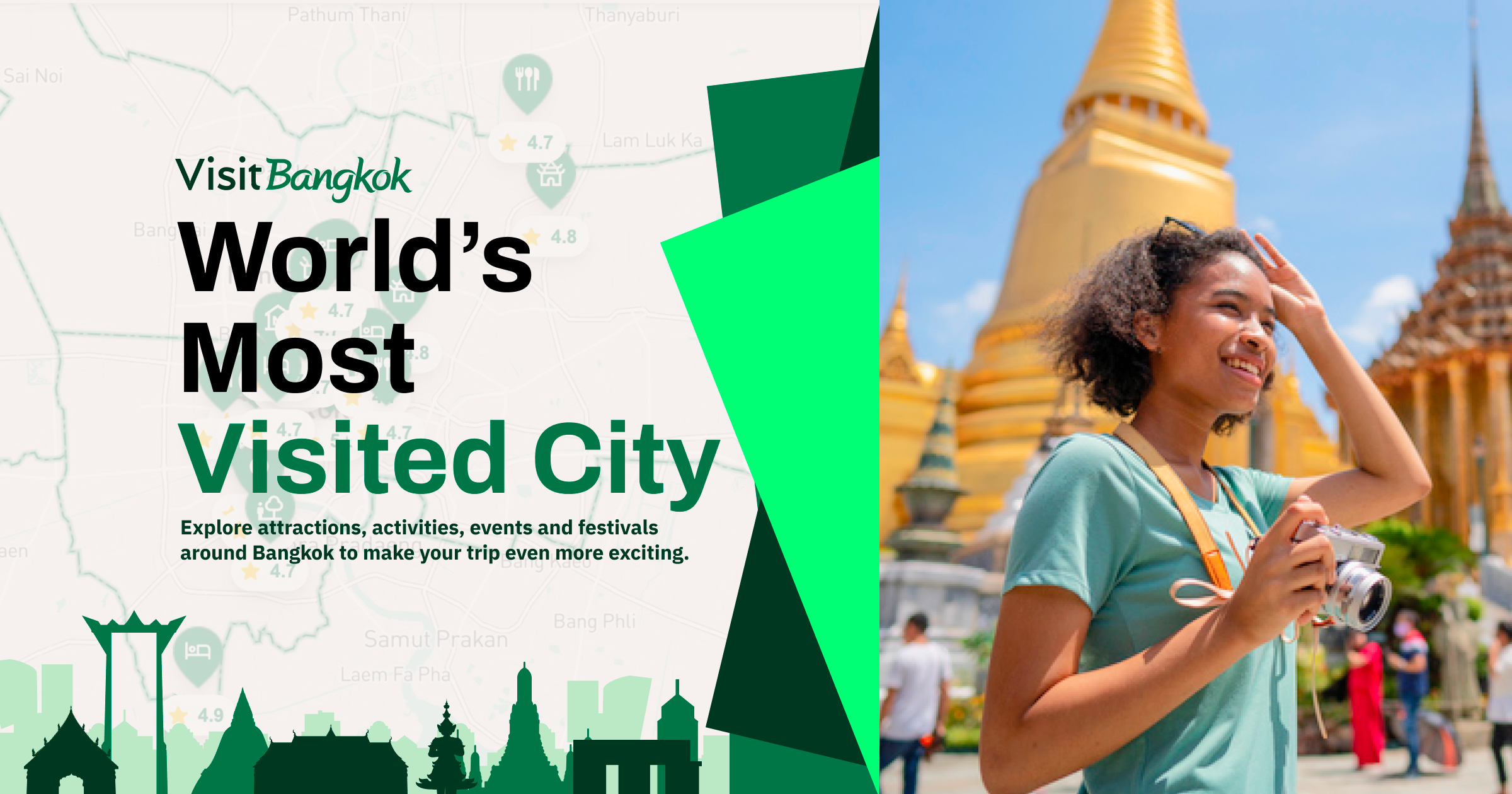 Visit Bangkok, website design and development for Bangkok tourism website - Project - Boonmee Lab